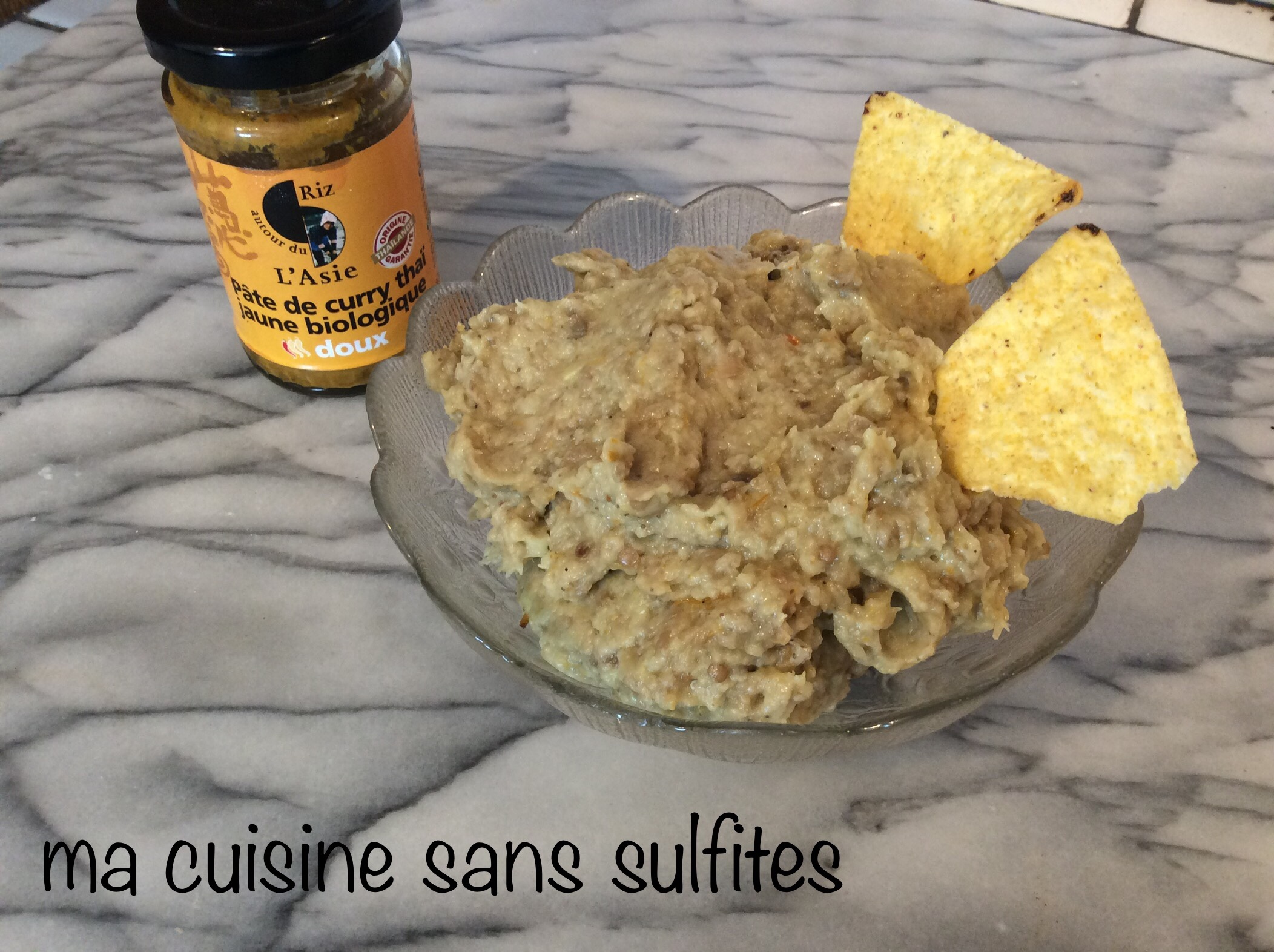 dip à l’aubergine, avec pâte de curry vert et lait de coco – ma cuisine ...